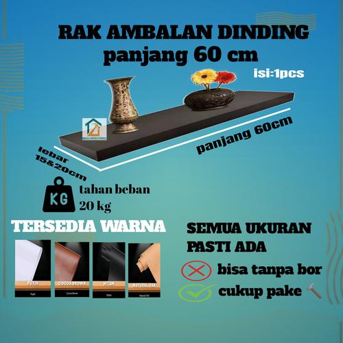 Promo rak dinding ambalan floating,rak dinding minimalis size, 60 cm ...