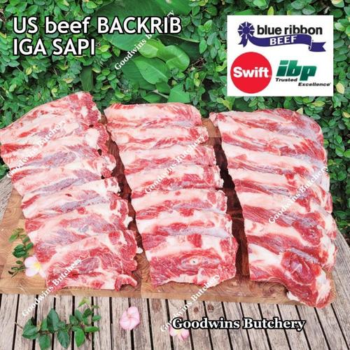 Jual US beef BACKRIB Swift IBP BlueRibbon frozen 2kg DAGING IGA SAPI ...
