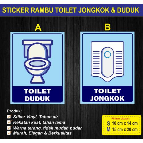 Jual Stiker Vinyl Rambu Toilet Duduk dan Toilet Jongkok / Rambu Kamar ...