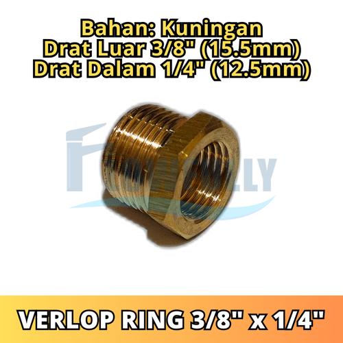 Jual VERLOP RING KUNINGAN 3/8 x 1/4 INCH VLOK RING DRAT LUAR DALAM ...