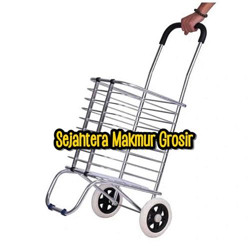 Jual Trolley Barang Aluminium Roda 2 / Trolley Pasar / Keranjang ...