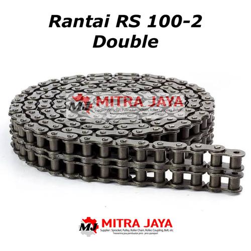 Jual ROLLER CHAIN RS 100-2 (RANTAI SPROCKET DOUBLE) DUPLEX DOBEL 20A ...
