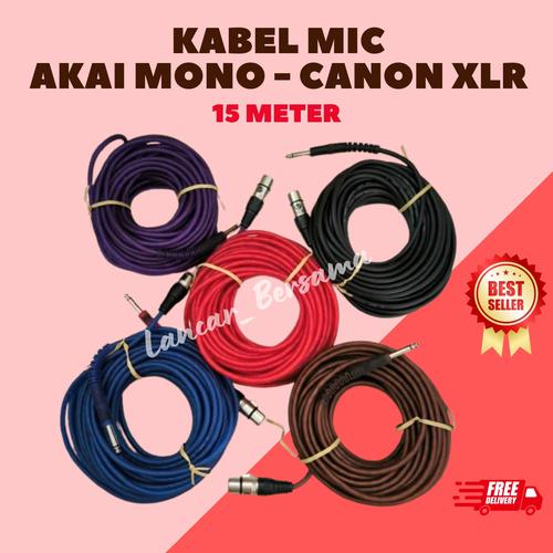 Jual KABEL MIC 15M HITAM/ KABEL MIC 15M TRANSPARAN/ KABEL MICROPHONE ...