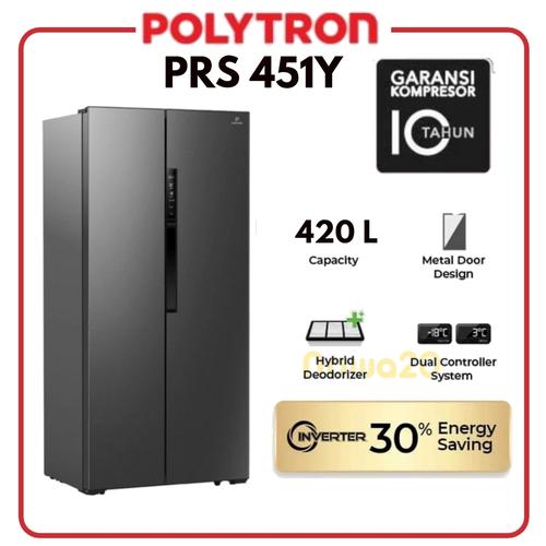 Promo POLYTRON PRS 451Y KULKAS SIDE BY SIDE PRS 451 Y LEMARI ES 2 PINTU 450Y - Jakarta Timur ...
