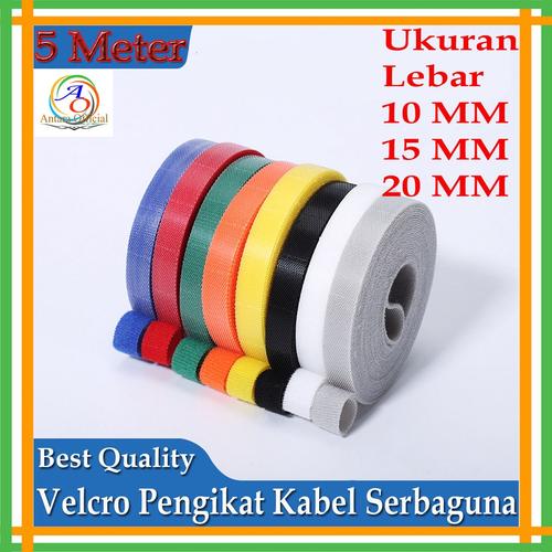 Jual 5 Meter Pengikat Kabel Cable Tie Nylon Tali Penjepit Perekat ...