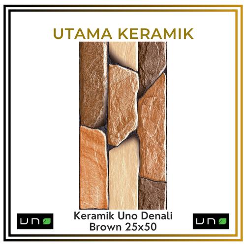 Jual Keramik uno 25x50 denali brown matt - Keramik motif batu alam matt - Kota Tangerang Selatan ...