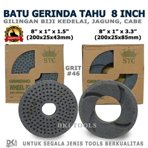 Jual Batu Gerinda Grinda Tahu Tempe 8" Inch 1Set Gilingan Biji Kedelai ...