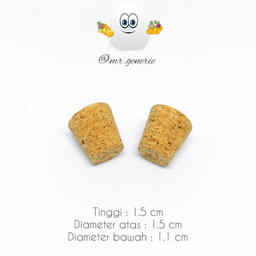 Jual Tutup Botol Kaca Gabus kayu / coklat / Bottle Cork Parfum tabung ...