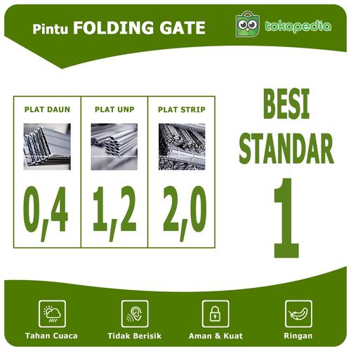 Jual Pintu Folding Gate Rolling Door Harmonika Garasi - Besi Standar ...