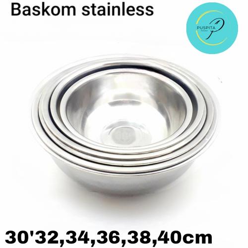 Jual BASKOM STAINLESS STEEL JUMBO | BASIN TEBAL 1 SET UK 30,32,34,36,38 ...