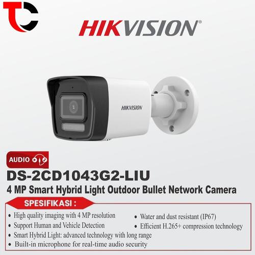 Jual HIKVISION IP CAMERA 4MP OUTDOOR DUAL LIGHT AUDIO DS-2CD1043G2-LIU ...