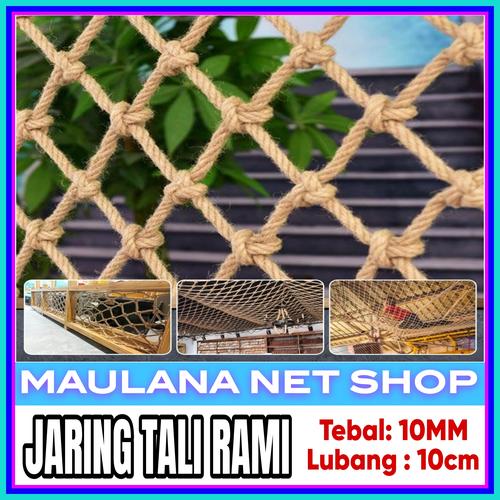 Jual Jaring Pengaman Tali Rami Tebal 10MM Lubang 10CM , Jaring Panjat ...
