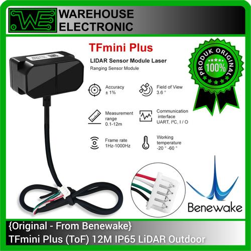 Jual Benewake TFmini Plus Lidar ToF Laser Range Distance Sensor 12m ...