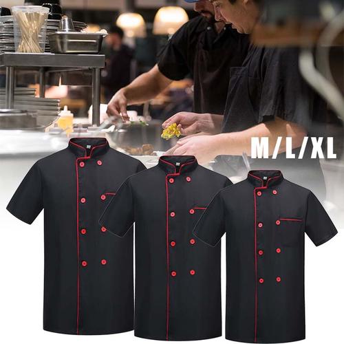Jual Baju Koki Hitam Chef Jacket Unisex Baju Chef Pria Baju Kitchen Chef Pria - M - Kab. Bekasi ...