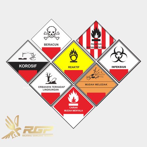 Jual Rambu Limbah B3 Ukuran 25cm x 25cm Akrilik 2mm - Korosif - Kota ...