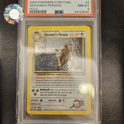 Jual Kartu Pokemon - Giovanni's Persian Gym Challenge PSA 8 NM - MT ...