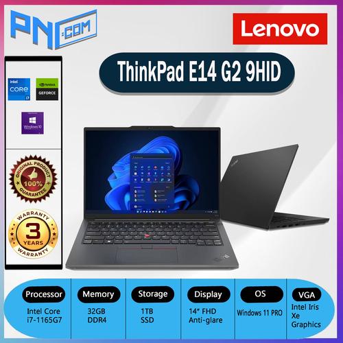 Jual Lenovo ThinkPad E14 G2 9HID Intel Core I7-1165G7 32GB 1TB SSD W10P ...
