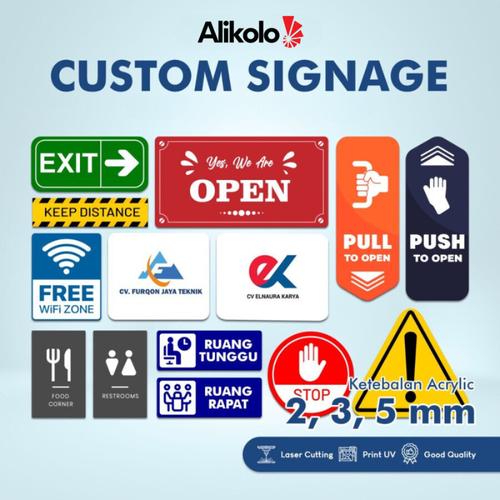 Jual CUSTOM SIGNAGE AKRILIK / ACRYLIC / KUSTOM PAPAN SIGN LOGO AKRILIK ...