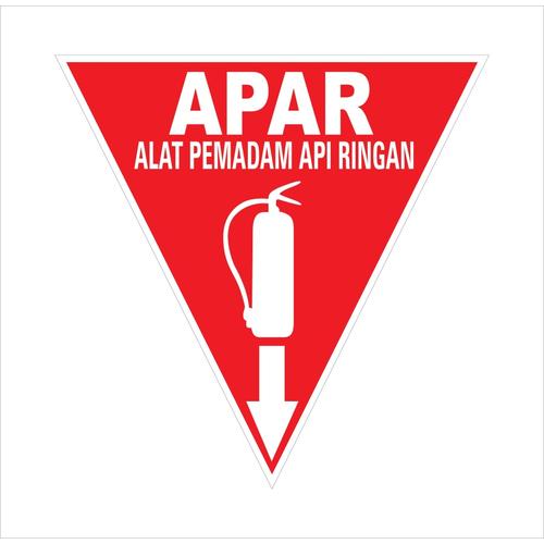 Jual STIKER VINYL SEGITIGA APAR UK. 25 X 25 CM SIGN RAMBU K3 SAFETY ...