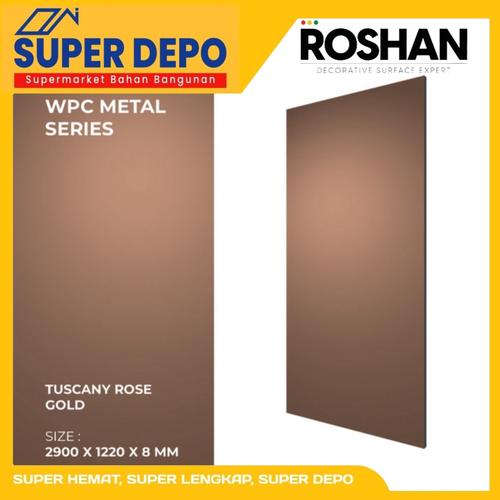 Jual WALL PANEL ROSHAN WPC METAL SERIES TUSCANY ROSE GOLD HHL-08 290/ ...