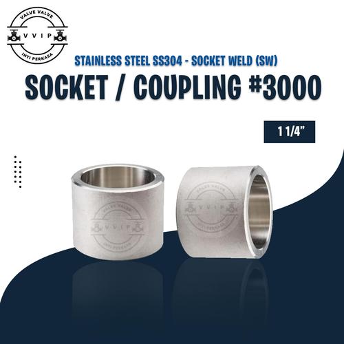 Jual SOCKET / COUPLING SAMBUNGAN PIPA STAINLESS STEEL SS304 ANSI CLASS ...
