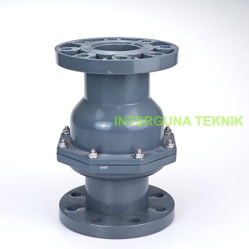Jual Swing check Valve Pvc model flange ukuran 3" inch / flap swing ...