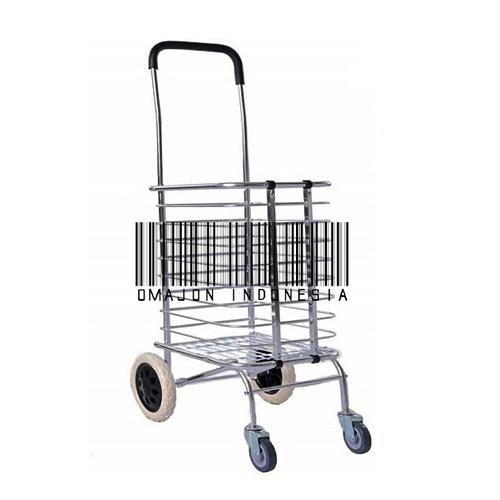 Jual Trolley Shopping Alumunium / Keranjang Belanja Pasar Roda 4 Lipat ...