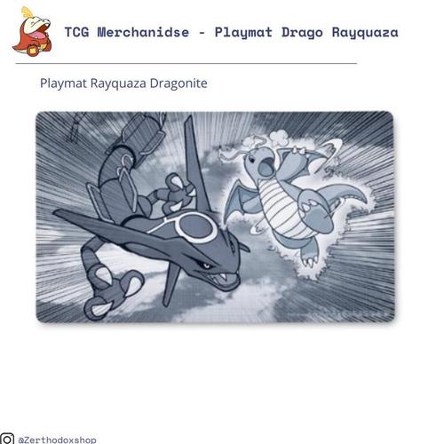 Jual Pokemon TCG Merchandise - Playmat Rayquaza and Dragonite - Jakarta ...