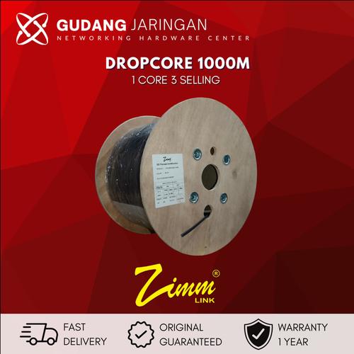 Jual ZIMMLINK Dropcore Cable Fiber Optical 1 Core 3 Seling 1000 Meter ...