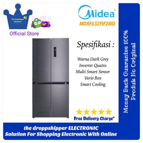 Jual Kulkas Multi Door4 Pintu Midea MDRF632FIF28ID Kulkas Midea Smart ...