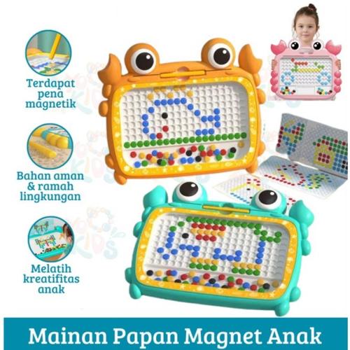 Jual Mainan Anak Papan Magnet Magnetic Board Drawing Papan Manik Magnet ...
