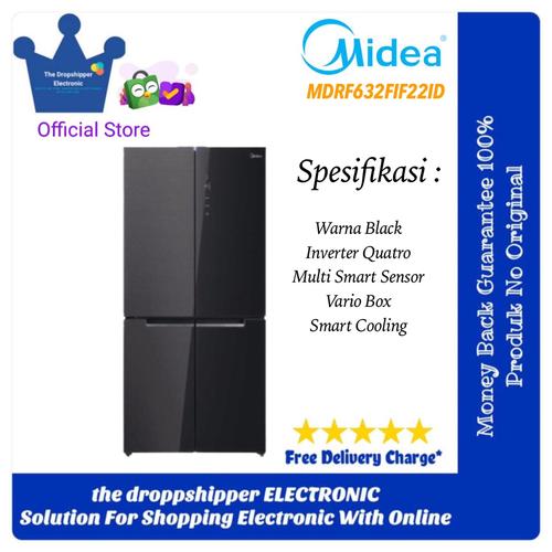 Jual Kulkas Multi Door 4 Pintu Midea MDRF632FIF22ID Kulkas Midea Smart Cooling Inverter - Kab ...