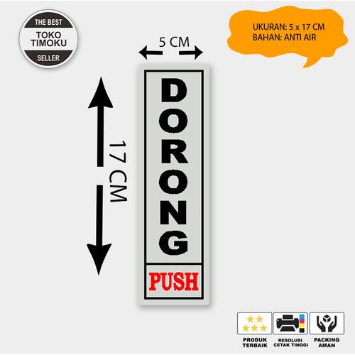 Jual Stiker Sign STICKER DORONG TARIK PINTU - DOOR SIGN PULL PUSH - D O ...