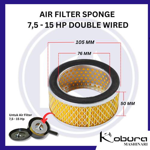 Jual Air Filter Sponge 7,5 - 15 HP Double Wired Double Saringan ...