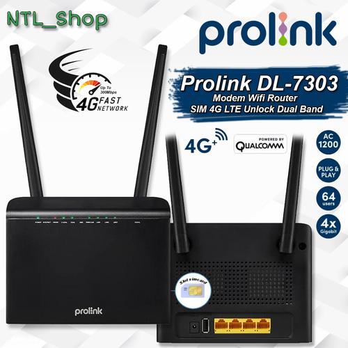 Jual Prolink DL-7303 Modem Wifi Router SIM 4G LTE Unlock Dual Band ...