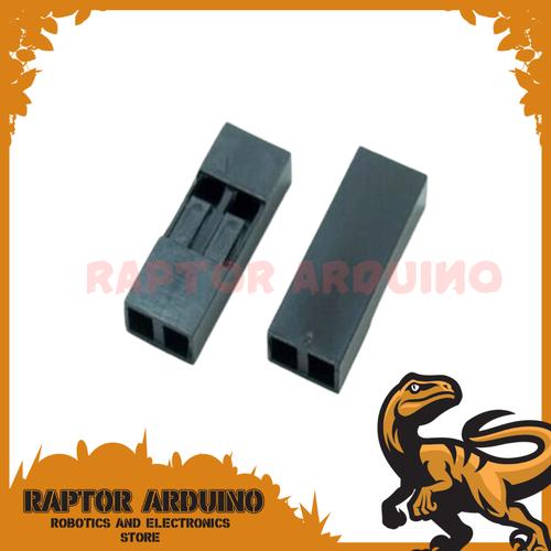 Jual 2P Black Housing Duppont jumper head Pin Connector 2.54mm house 2 ...