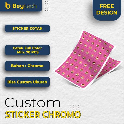 Promo Cetak Sticker Chromo/ Stiker Label Kemasan Produk Makanan Custom ...