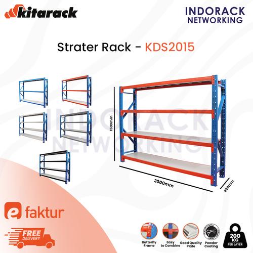 Jual KITARACK Light Duty KDS2015 Rack Gudang 200KG / Layer Panjang 2M ...
