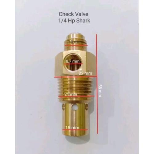 Jual Check Valve 1/4 Hp Shark Kompresor Shark Otomatis Check Valve 1/4 ...