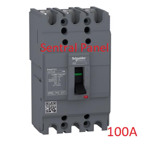 Jual SCHNEIDER MCCB NFB Breaker EZC100F EZC 100F 3P 100A 100 A ...