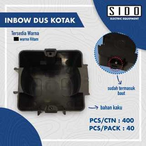 Jual Inbow Dus Kotak Warna Hitam SIDO Dudukan Mangkok Saklar Tanam ...