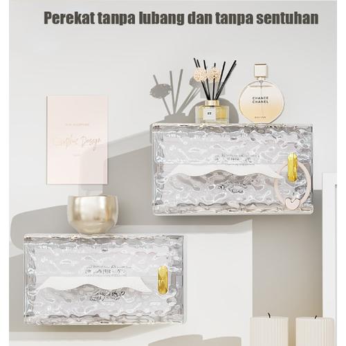 Jual Tempat Tissue Meja Box Kotak Tisu Tempel Dinding Plastik - Putih ...