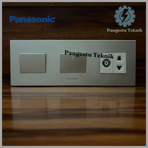 Jual Panasonic Modul Jack Antena TV + Double Saklar Besar + Stop Kontak ...