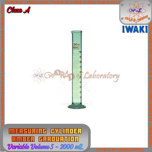 Jual IWAKI Measuring Cylinder, Class A, Amber Graduated, Variable Size ...