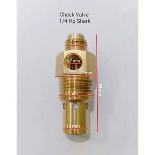 Jual Check Valve 1/4 Hp Shark Klep Tangki Katup Satu Arah Kompresor ...