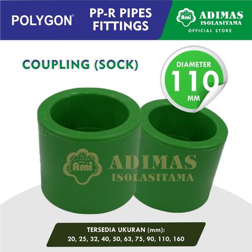 Promo Fitting PPR Polygon Sock Diameter 110 mm Sambungan Pipa Warna ...