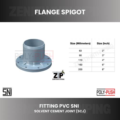 Jual Polypush Flange Spigot Fitting Pipa PVC SNI Flange PVC - 63 (2 ...