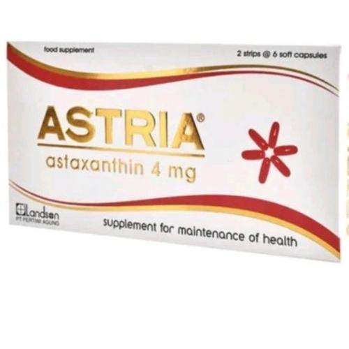 Jual Astria astaxanthin 4mg 1 box isi 12 kapsul original suplemen ...
