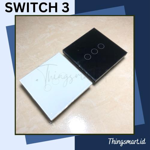 Promo SMARTLIFE EU Gang 3 Wall Switch Saklar Black White For Smart Home ...