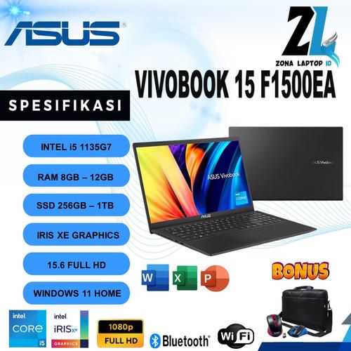 Jual Laptop Asus Vivobook 15 F1500ea Intel i5 1135G7 12Gb 512GB SSD ...